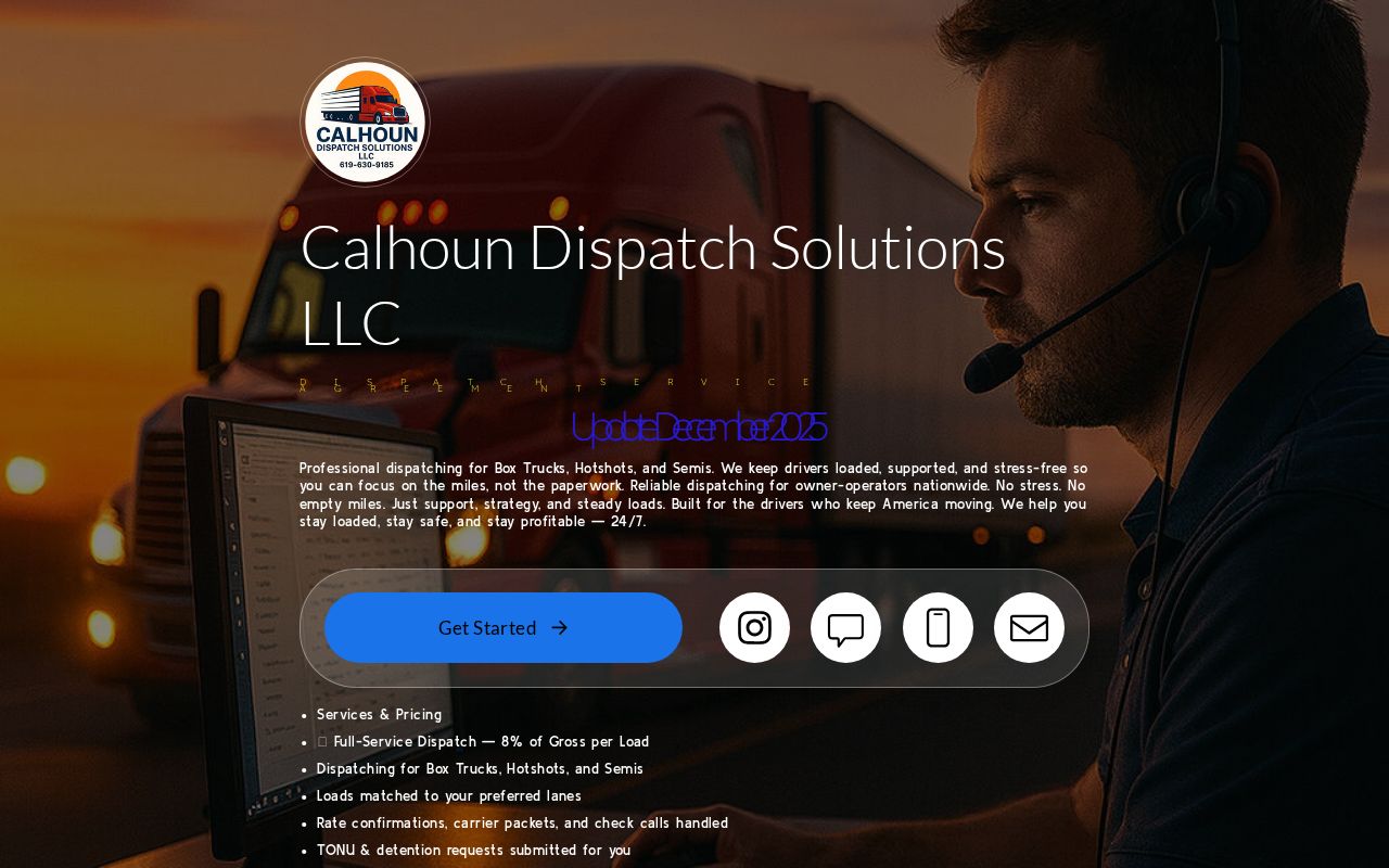 Calhoun Dispatch Solutions LLC | Box Truck & Hotshot Dispatching